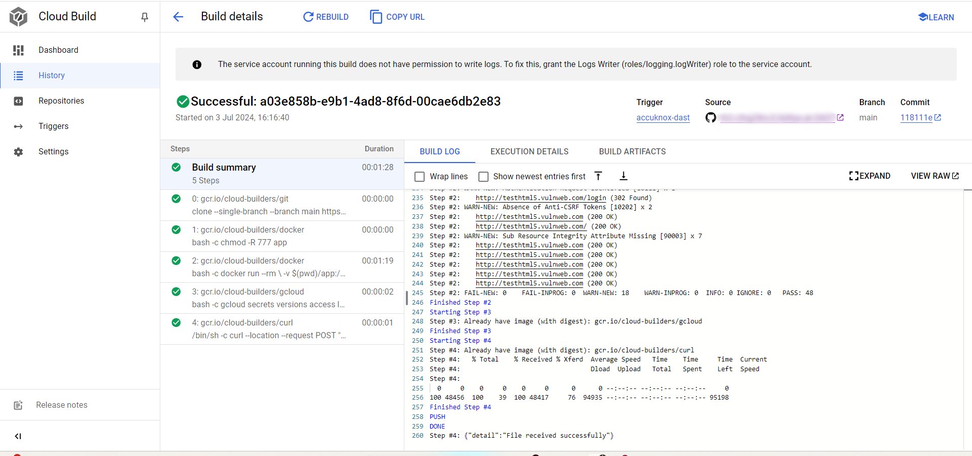 Google Cloud DAST Integration